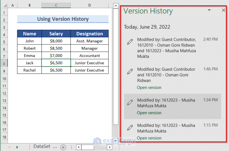 How to See Who Made Changes in Excel (6 Easy Methods) - ExcelDemy