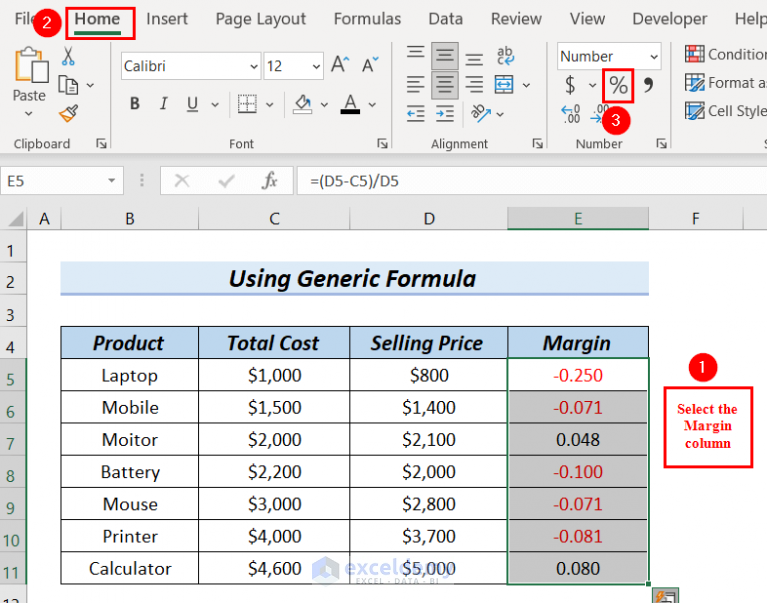 how-to-calculate-negative-margin-in-excel-4-easy-methods-exceldemy