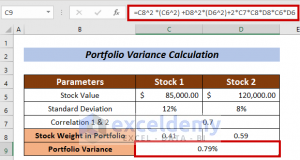 How to Calculate Portfolio Variance in Excel (3 Smart Approaches)