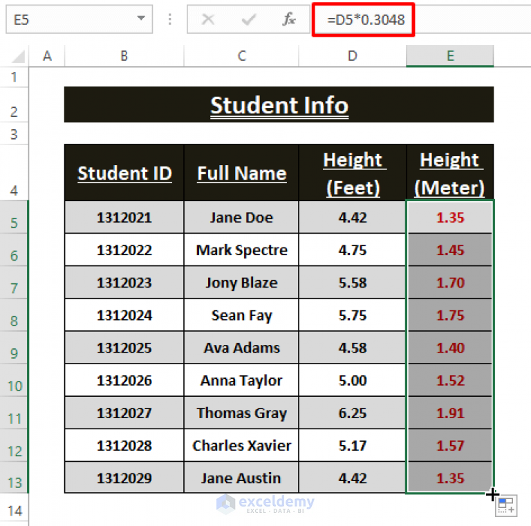 How To Convert Feet To Meters In Excel 4 Simple Methods ExcelDemy How To Convert Feet To Meters In Excel 4 Simple Methods ExcelDemy
