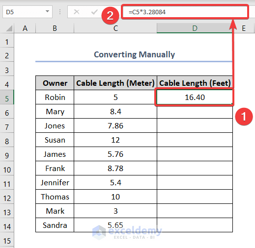 How To Convert Meters To Feet In Excel 4 Methods ExcelDemy How To Convert Meters To Feet In Excel 4 Methods ExcelDemy