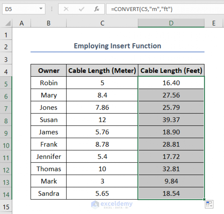 How To Convert Meters To Feet In Excel 4 Useful Methods ExcelDemy How To Convert Meters To Feet In Excel 4 Useful Methods ExcelDemy