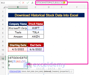 How to Download Historical Stock Data into Excel (with Easy Steps)