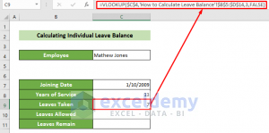 How to Calculate Leave Balance in Excel (with Detailed Steps)