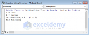 How to Calculate Selling Price in Excel (4 Easy Methods) - ExcelDemy