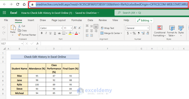 Check Edits In Excel Online – Show Changes In Excel Spreadsheet – PMMQEN
