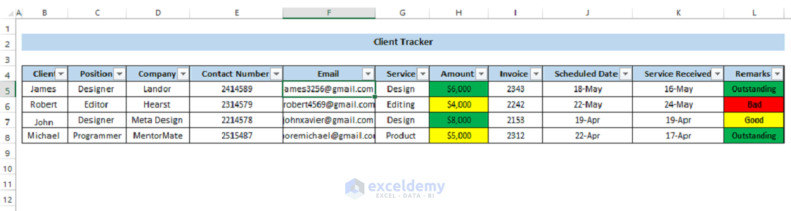 How To Keep Track Of Clients In Excel Download Free Template How To Keep Track Of Clients In Excel Download Free Template