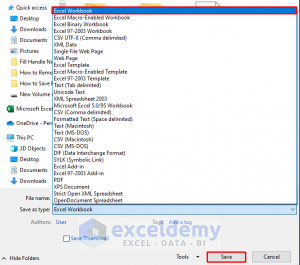 How to Save Excel File in XLSX Format (4 Easy Methods) - ExcelDemy