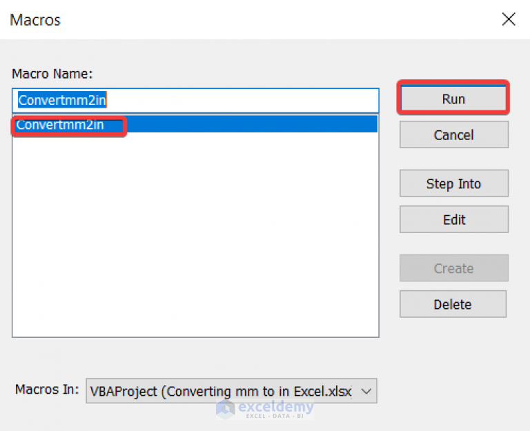 How To Convert Millimeters mm To Inches in In Excel 3 Quick Methods 
