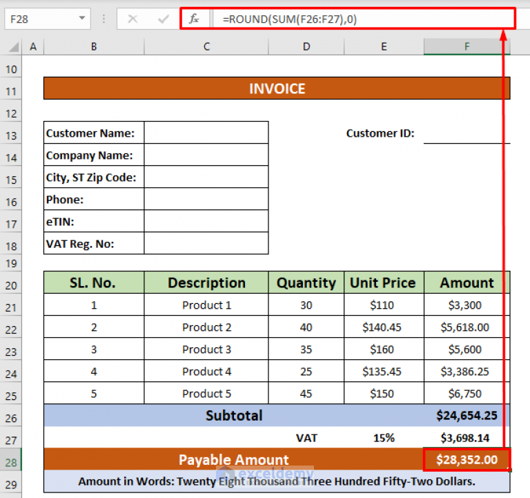 How to Create a Tally VAT Invoice Format in Excel (with Easy Steps)