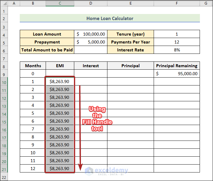 Create Home Loan Calculator In Excel Sheet With Prepayment Option Create Home Loan Calculator In Excel Sheet With Prepayment Option