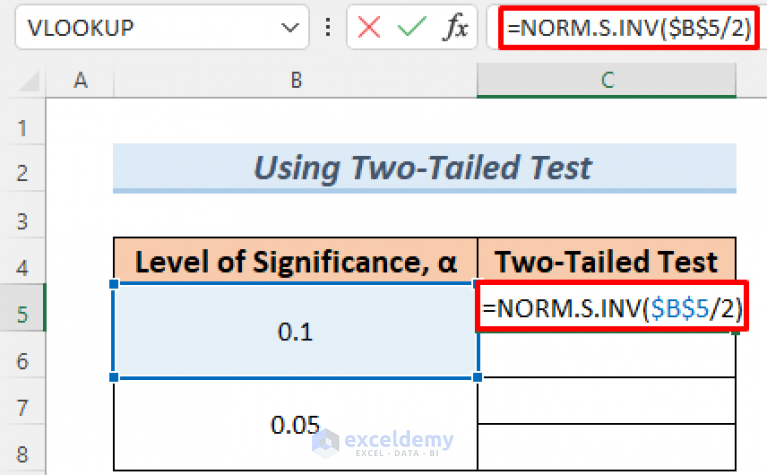 How to Calculate Critical Z Score in Excel (3 Suitable Examples)