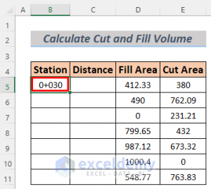 How to Calculate Cut and Fill Volume in Excel (3 Easy Steps)