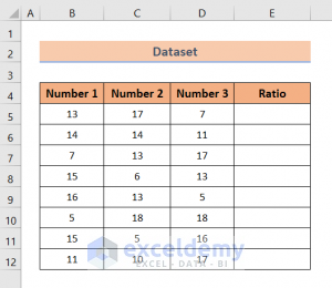 How to Calculate Ratio of 3 Numbers in Excel (3 Quick Methods)
