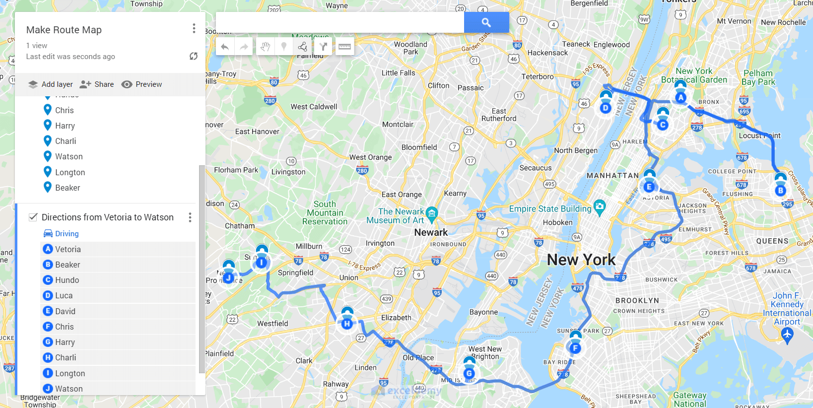 How To Make Route Map In Excel 2 Simple Ways ExcelDemy How To Make Route Map In Excel 2 Simple Ways ExcelDemy