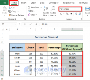 How to Remove Percentage Symbol in Excel Without Changing Values