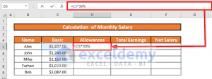 How to Create a Monthly Salary Sheet Format in Excel (with Easy Steps)