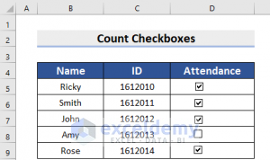 How to Count Checkboxes in Excel (3 Easy Methods) - ExcelDemy