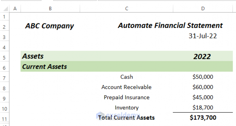 How to Automate Financial Statements in Excel (with Easy Steps)