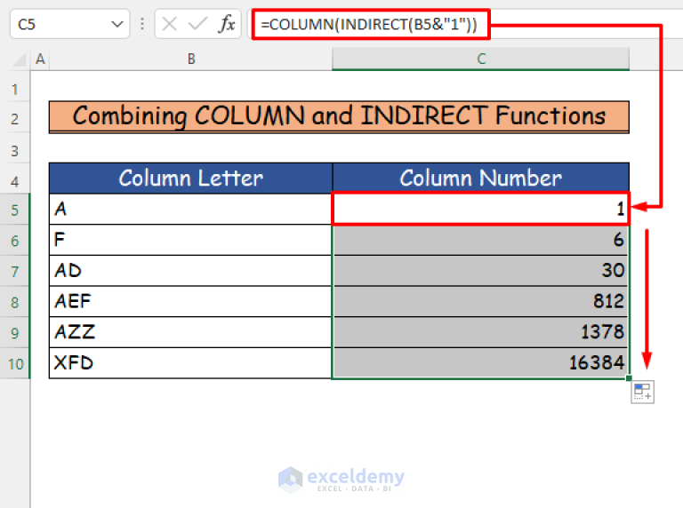 Column Letter To Number Converter In Excel 5 Easy Examples Column Letter To Number Converter In Excel 5 Easy Examples