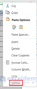 How to Hide and Unhide Columns in Excel (7 Quick Methods)