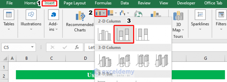 How to Show Number and Percentage in Excel Bar Chart - ExcelDemy