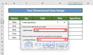 [Solved]: Excel Sparklines Location Reference Is Not Valid - ExcelDemy