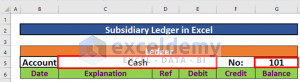 How to Make Subsidiary Ledger in Excel (With Easy Steps)