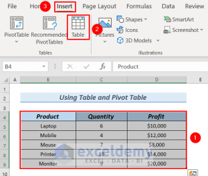 Create a Table in Excel Based on Cell Value (4 Easy Methods)