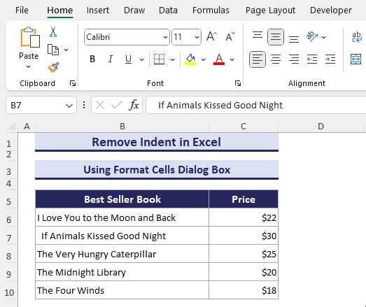 3 Easy Ways to Remove Indent in Excel - ExcelDemy