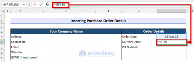 Creating GST Purchase Order Format in Excel (Free Template)