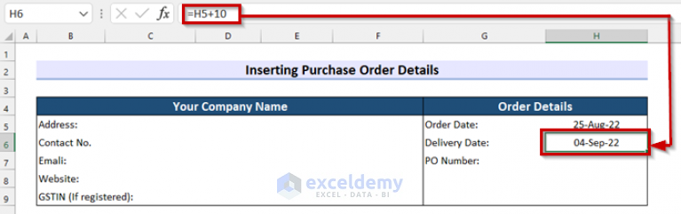 Creating GST Purchase Order Format in Excel (Free Template)