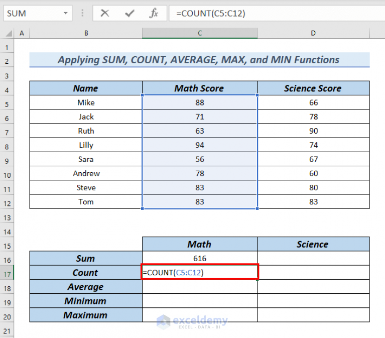 How to Get Summary Statistics in Excel (7 Easy Methods)