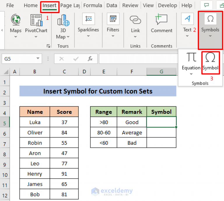 Excel Conditional Formatting: Add Custom Icon Sets (2 Ways)