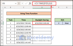 Convert Time Zone with Daylight Savings in Excel (2 Cases)