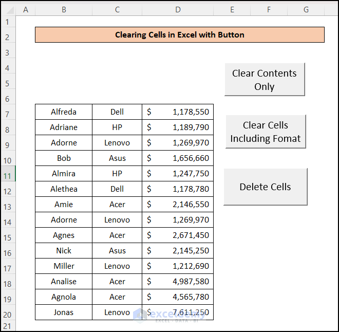 How To Clear Cells In Excel With Button with Detailed Steps 
