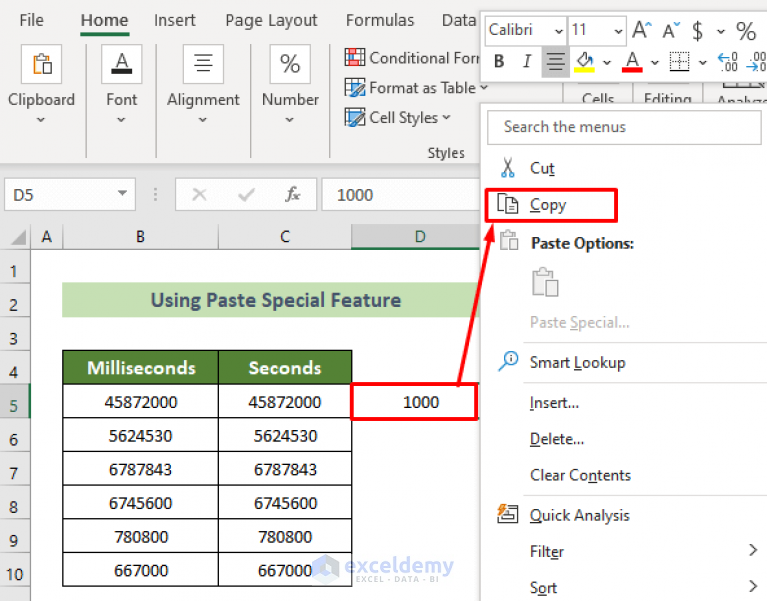 How To Convert Milliseconds To Seconds In Excel 2 Quick Ways
