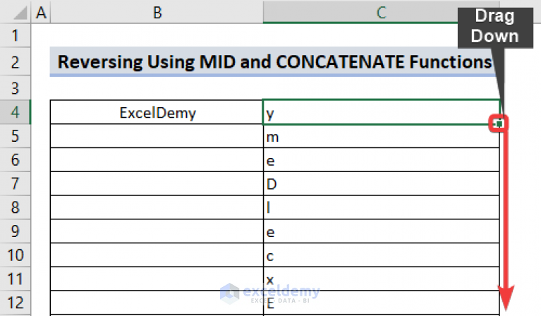 How to Reverse a String in Excel (3 Suitable Ways) - ExcelDemy
