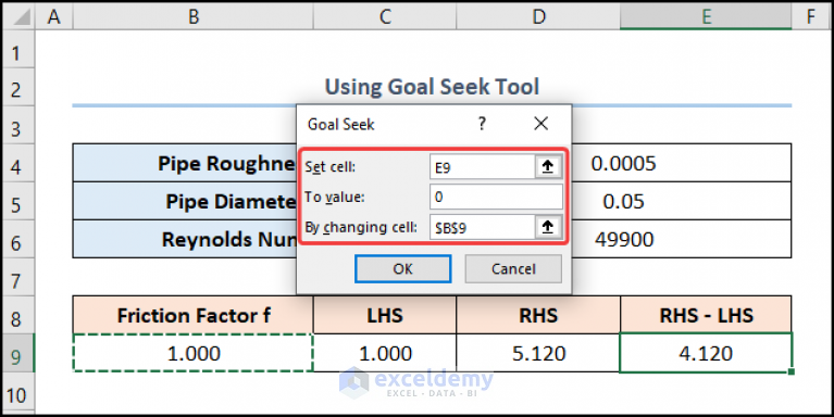 How to Solve Colebrook Equation in Excel (3 Simple Ways)