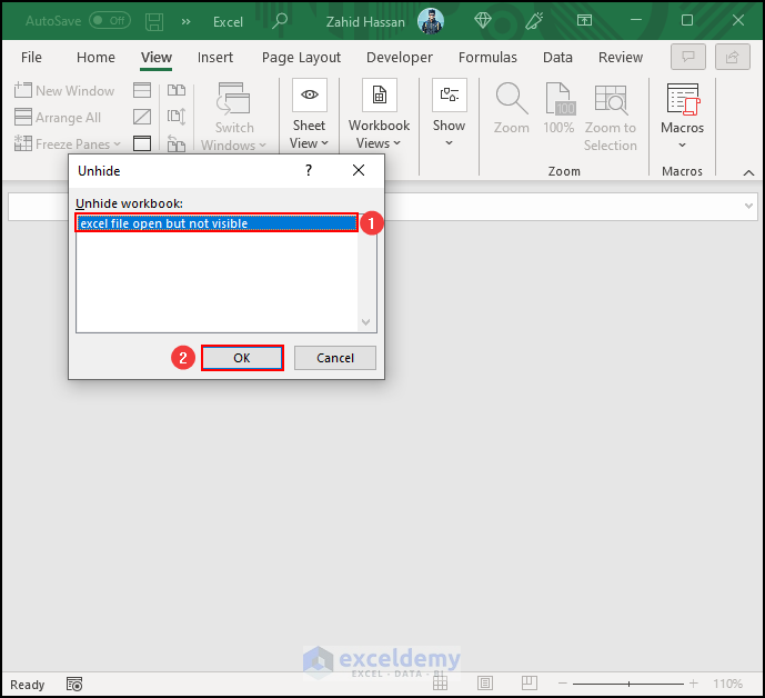 How To Fix An Excel File That Is Open But Not Visible Exceldemy