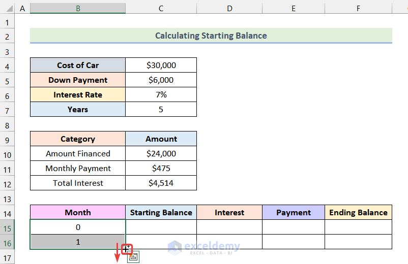 How To Calculate Car Payment In Excel with Easy Steps 