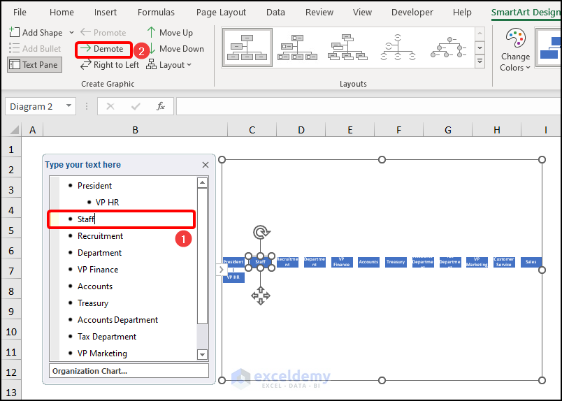 How To Create An Organizational Chart In Excel From A List How To Create An Organizational Chart In Excel From A List