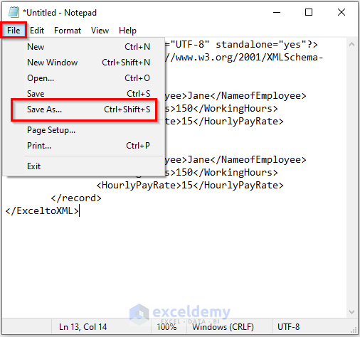 How to Save Excel File As XML Data Mapping (with Easy Steps)
