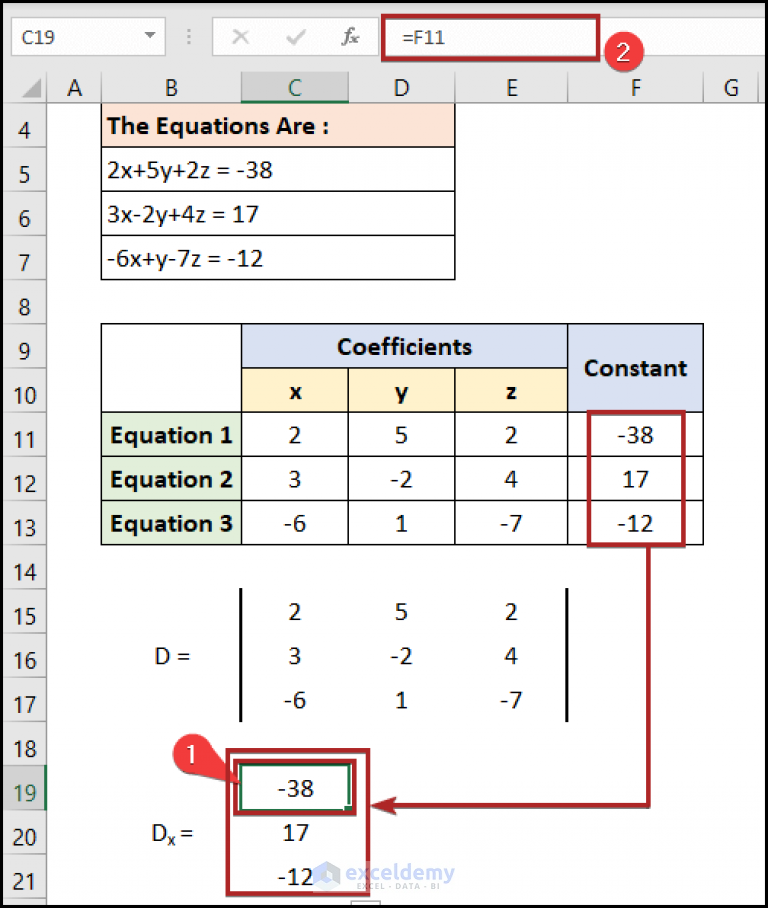 How to Solve Algebraic Equations with Multiple Variables (3 Ways)