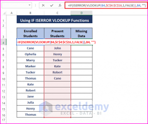 How to Cross Reference in Excel to Find Missing Data (6 Ways)
