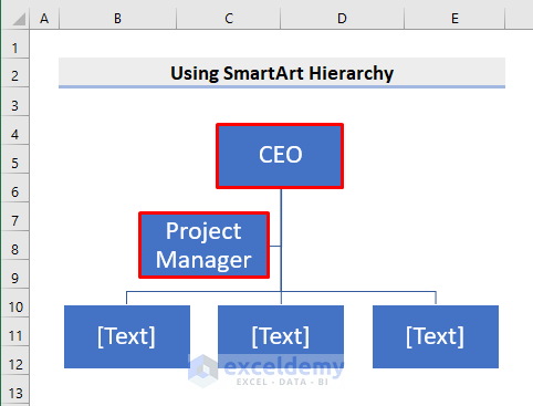 How to Use SmartArt Hierarchy in Excel (With Easy Steps)
