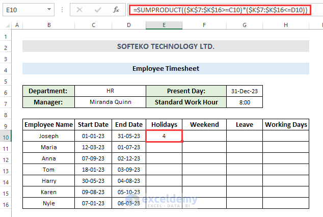 How to Create a Timesheet in Excel (3 Useful Examples)