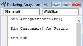 How to Declare Array in Excel VBA (3 Easy Ways) - ExcelDemy