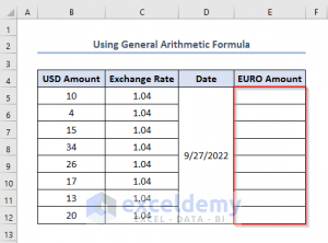 How to Convert USD to Euro in Excel (3 Useful Methods)