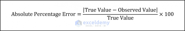 Calculate Absolute Percentage Error with Excel Function